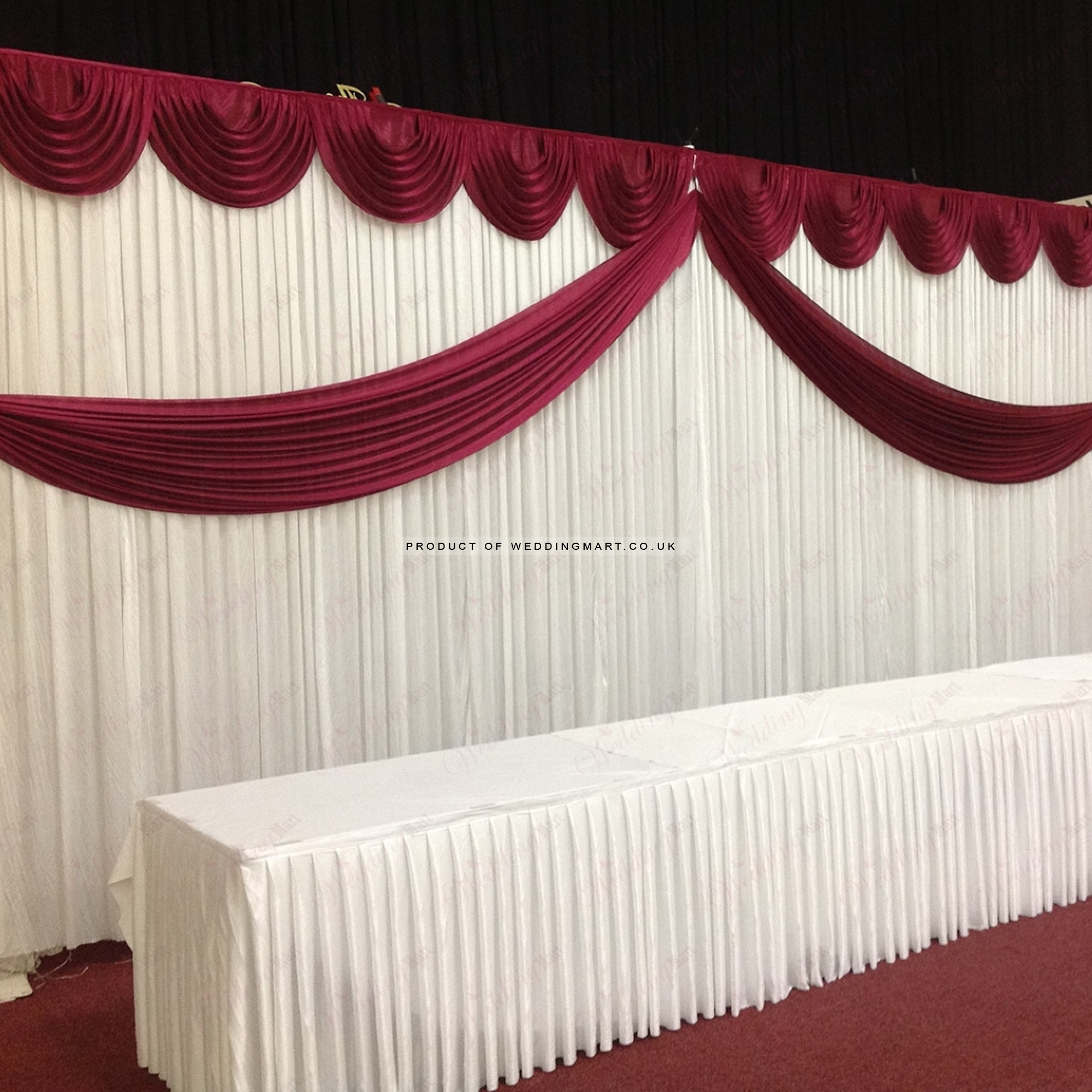 Buy Premium Quality Maroon Butterfly Backdrop Curtain | WeddingMart ...