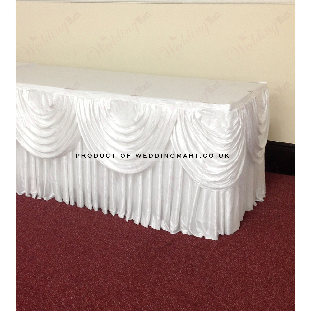 White Top Table Skirting Package | FOR SALE | UKs Leading Wholesaler ...