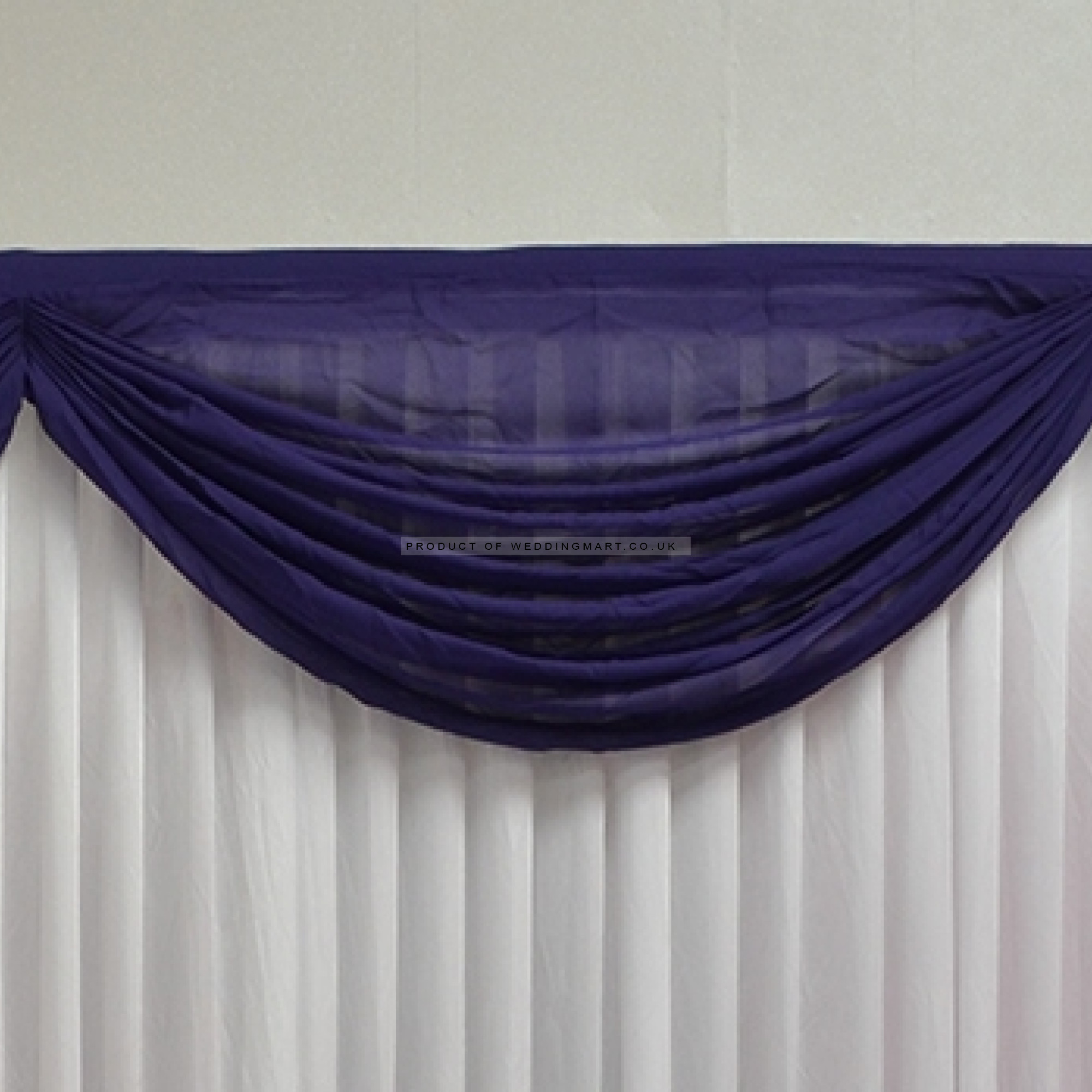 Buy Premium Quality 3m Detachable Chiffon Swag with 3 Loops - Purple ...