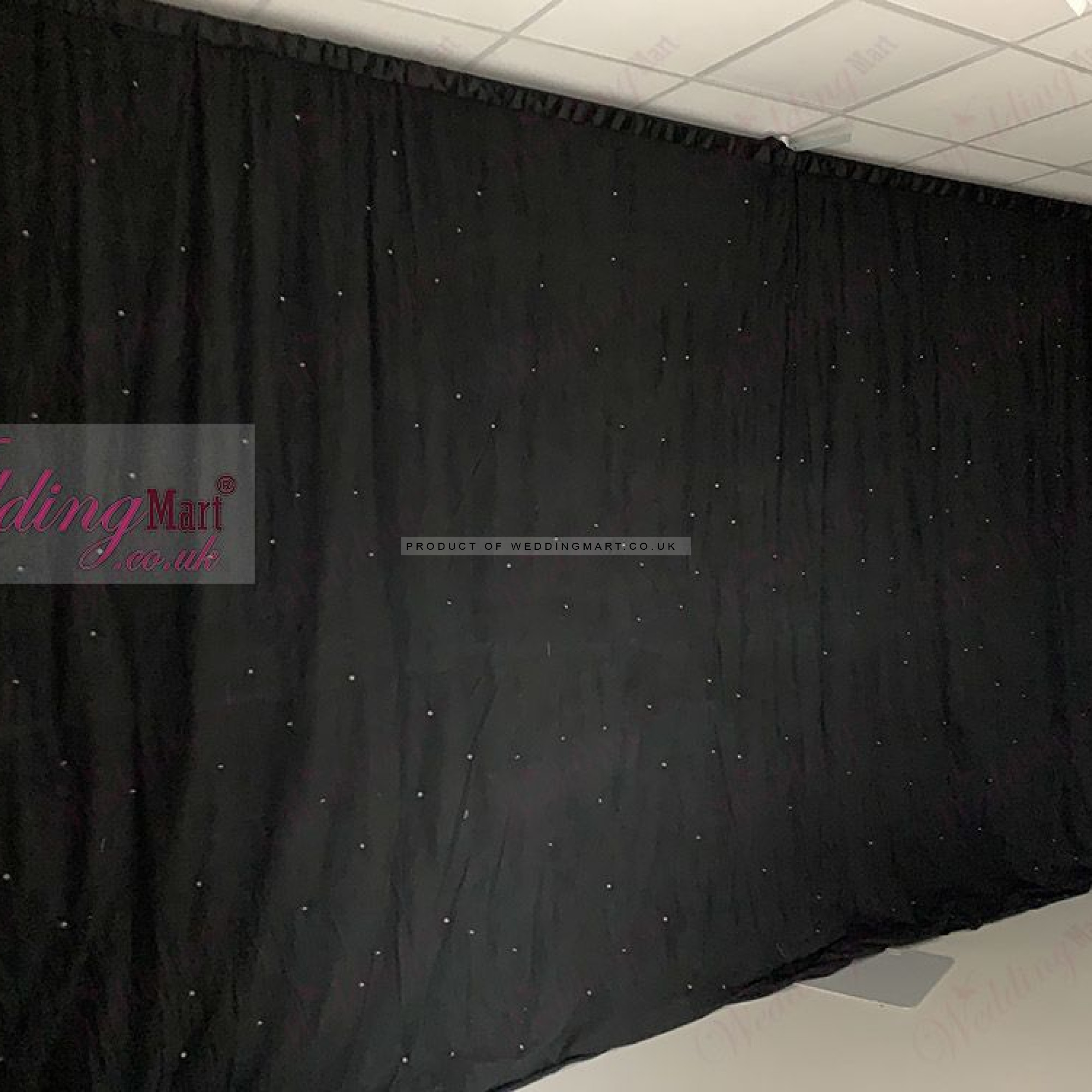 Buy Premium Quality 6Mx3M Black LED Starlight Wedding Backdrop - WARM ...
