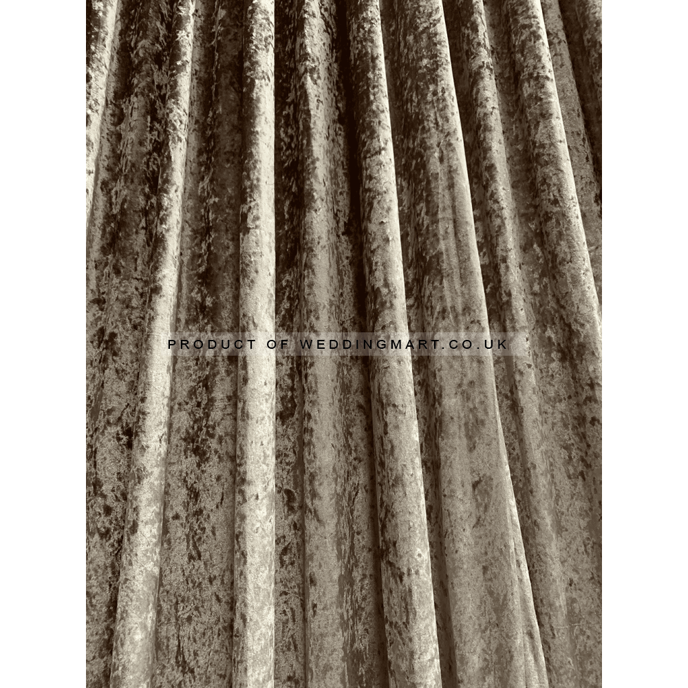 1m (w) x 4m (h) Velvet Backdrop Overlay Panel - Brown | WeddingMart