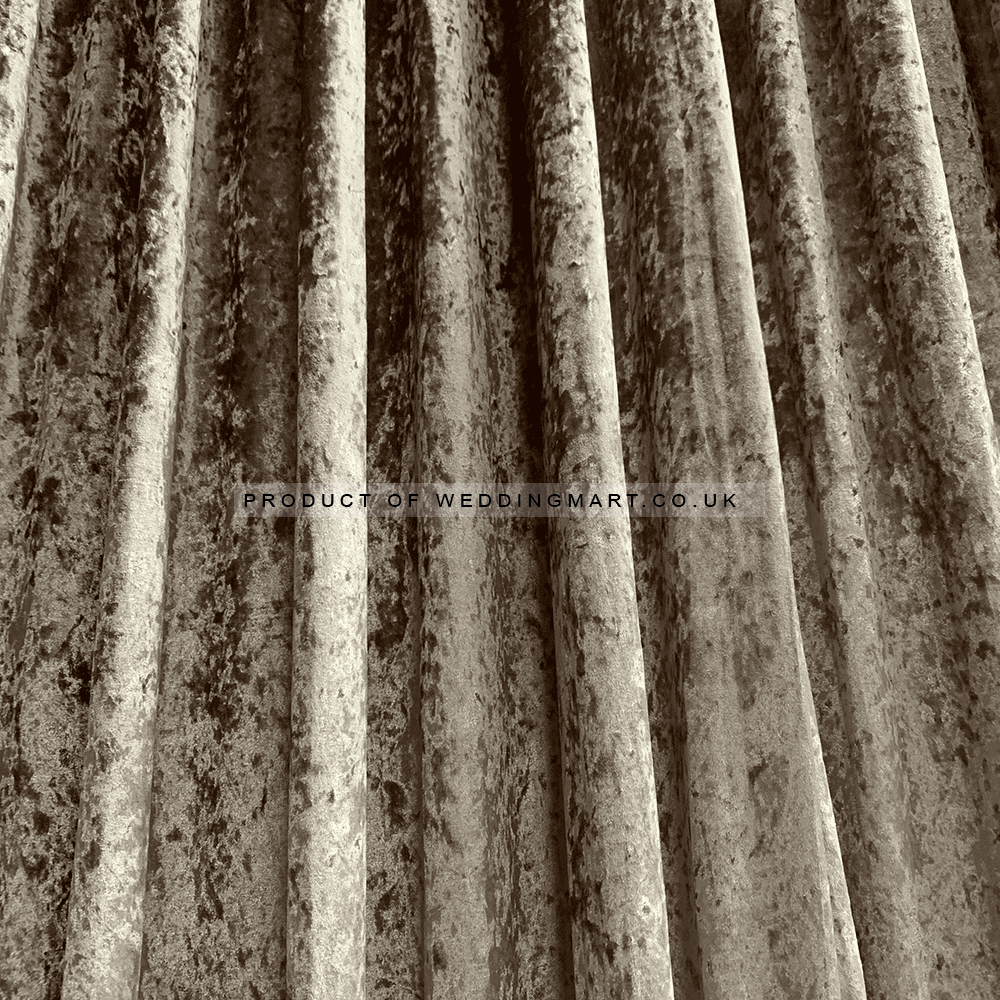1m (w) x 4m (h) Velvet Backdrop Overlay Panel - Brown | WeddingMart