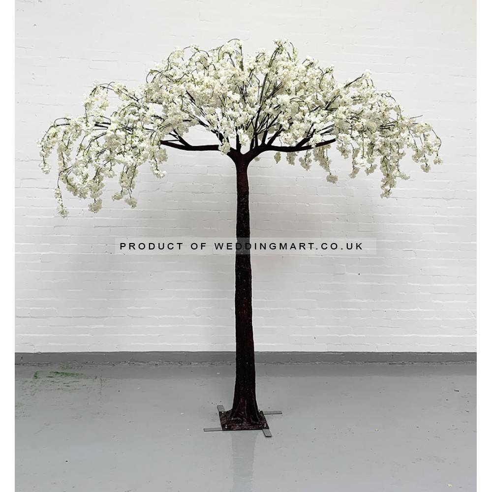 200cm Umbrella Weeping Blossom Tree - Ivory | FOR SALE | WeddingMart