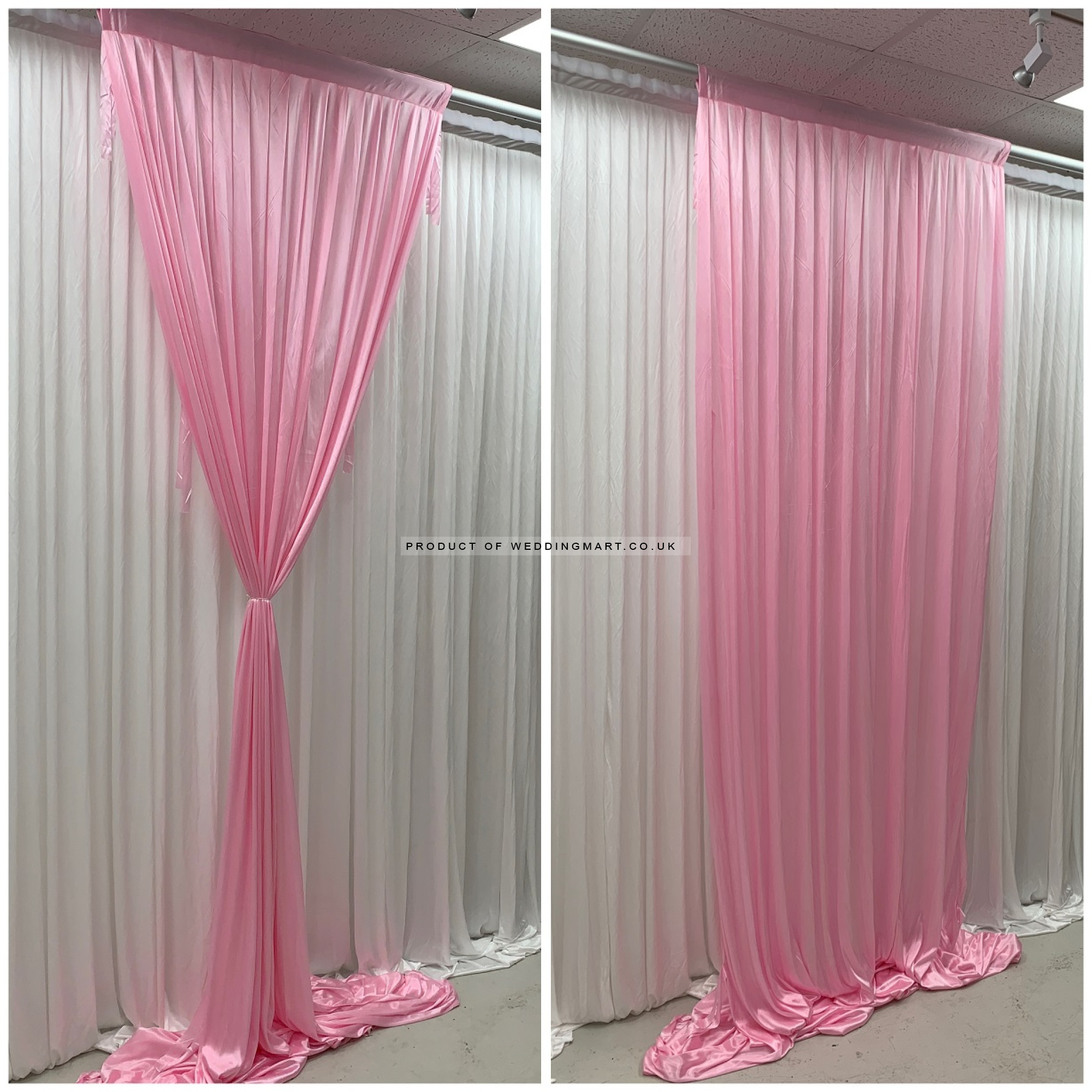 Buy Premium Quality 1m (w) x 4m (h) Silk Wedding Backdrop Overlay Panel ...