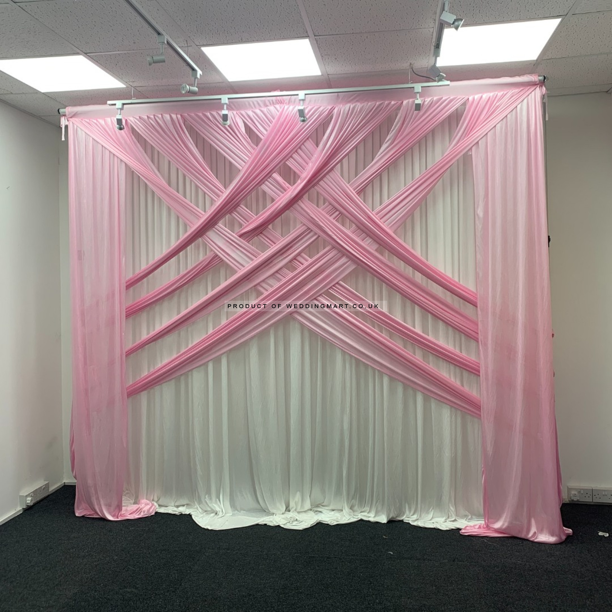 3M Decorative Silk Panels Overlay Swag Pink | Trusted UK Wholesaler ...