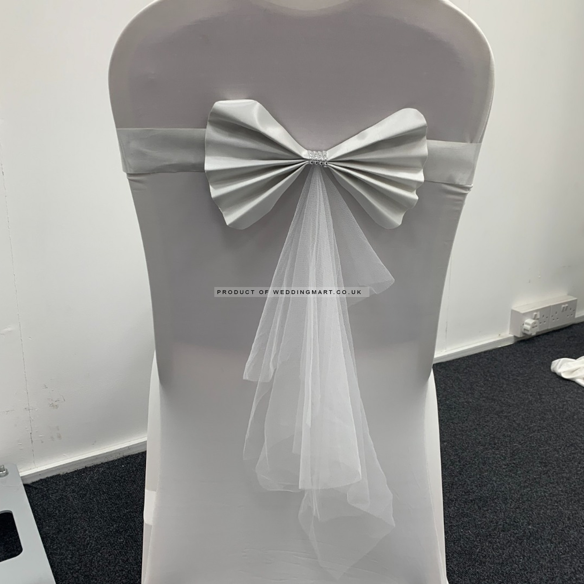 Buy Premium Quality Readymade Chair Bow with Buckles - White ...