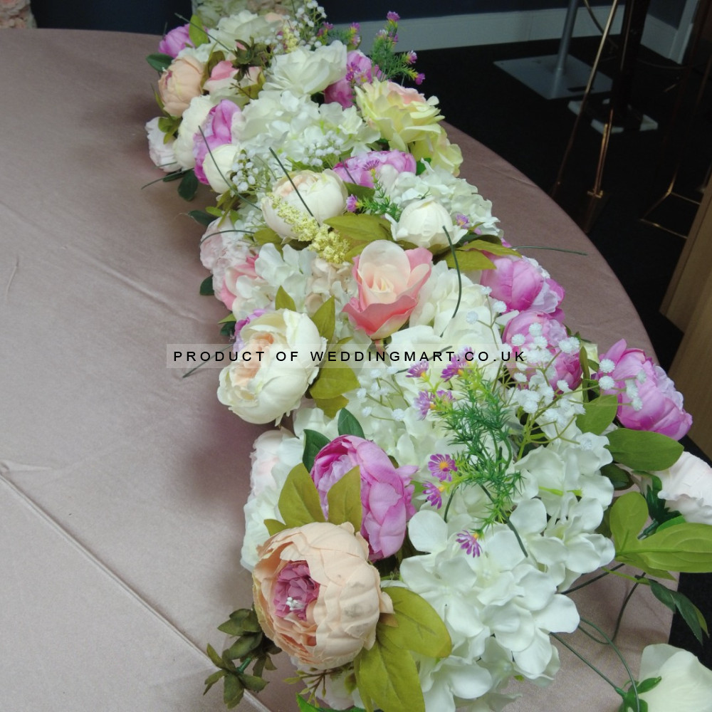 Buy Premium Quality 100cm Wedding Top Table Floral Runner - TF-24001 ...